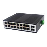 China Industrial Fiber Network Switch Gigabit 2 SFP 16 RJ45 Ethernet Ports for sale