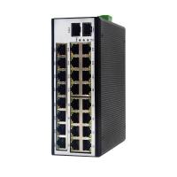 China DIN Rail Industrial Fiber Switch Gigabit 2 SFP Fiber Ports 24 RJ45 Ethernet Ports for sale