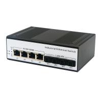 China 10/100/1000Mbps Industrial Fiber Switch Gigabit 4 SFP Fiber Ports 4 RJ45 Ethernet Ports for sale