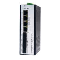 China 10/100/1000Mbps Industrial Fiber Switch Gigabit 4 SFP Fiber Ports 4 RJ45 Ethernet Ports for sale