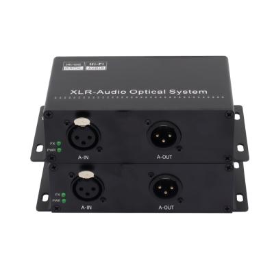 China 1CH Bidirectional XLR Fiber Audio Converter 2 Way Analog Audio Over Fiber Up To 20km for sale