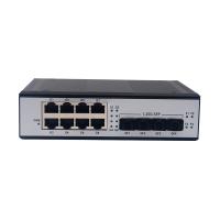 China IP40 Aluminum Alloy Industrial Switch Gigabit 4 SFP Fiber Ports 8 RJ45 Ethernet Ports for sale