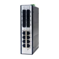 China DC 9-57V Industrial Fiber Switch Gigabit 8 SFP Fiber Ports 8 RJ45 Ethernet Ports for sale