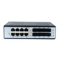 China DC 9-57V Industrial Fiber Switch Gigabit 8 SFP Fiber Ports 8 RJ45 Ethernet Ports for sale