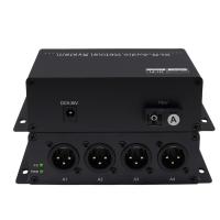 China 4CH Audio XLR Fiber Extender Unidirectional Analog Audio to Optical Converter for sale