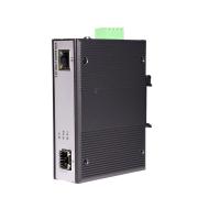 China DIN Rail Industrial POE Switch Gigabit 1 SFP Fiber 1 RJ45 Port PoE Media Converter IP40 for sale