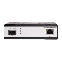 China DIN Rail Industrial POE Switch Gigabit 1 SFP Fiber 1 RJ45 Port PoE Media Converter IP40 for sale