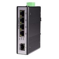 China Unmanaged Industrial POE Switch 10/100/1000Mbps 1 SFP 4 PoE RJ45 Fiber Ethernet Switch for sale