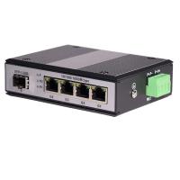China Unmanaged Industrial POE Switch 10/100/1000Mbps 1 SFP 4 PoE RJ45 Fiber Ethernet Switch for sale
