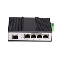 China Unmanaged Industrial POE Switch 10/100/1000Mbps 1 SFP 4 PoE RJ45 Fiber Ethernet Switch for sale
