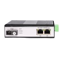China IP40 DIN Rail Industrial POE Switch Gigabit 1 SC Fiber 2 PoE RJ45 Fiber Ethernet Switch for sale