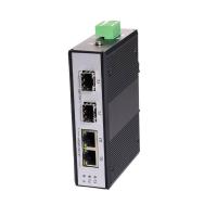China Industrial POE Gigabit Switch 2 Port SFP fiber 2 Port PoE Ethernet Fiber Switch for sale