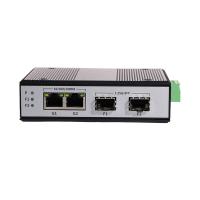 China Industrial POE Gigabit Switch 2 Port SFP fiber 2 Port PoE Ethernet Fiber Switch for sale