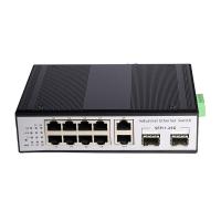 China IP40 Gigabit Ethernet Poe Switch Industrial 8 Port Poe Switch With Fiber Uplink for sale