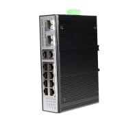 China IP40 Gigabit Ethernet Poe Switch Industrial 8 Port Poe Switch With Fiber Uplink for sale