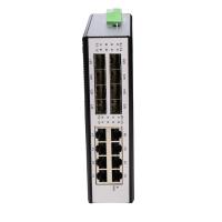 China Industrial Gigabit 8 SFP 8 Port PoE Ethernet Switch DIN Rail Fiber Optic Network Switch for sale