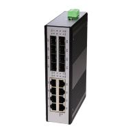 China Industrial Gigabit 8 SFP 8 Port PoE Ethernet Switch DIN Rail Fiber Optic Network Switch for sale