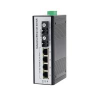 China Industrial Gigabit Ethernet Switch DIN Rail 2 SC Fiber 4 Port PoE Switch for sale