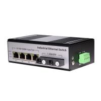 China Industrial Gigabit Ethernet Switch DIN Rail 2 SC Fiber 4 Port PoE Switch for sale