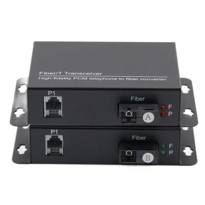 China 1 Channel Analog Telephone Fiber Converter PCM Voice Over Fiber Extender for sale