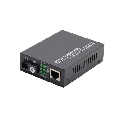 China Fiber Ethernet 100Mbps Media Converter 1 SC Fiber 1 RJ45 Port for sale