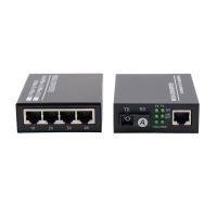 China Fiber 100Mbps Media Converter 1 SC Fiber 4 RJ45 Port 20KM Single Mode for sale