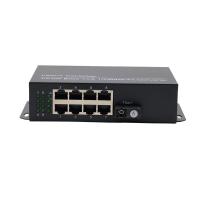 China 100Mbps Fiber Media Converter 1 Fiber 8 RJ45 High Speed Ethernet To Fiber Network for sale