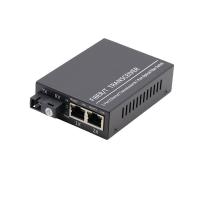 China Gigabit Fiber Media Converter 1 Fiber SC To 2 Ethernet Ports High Speed Network Adapter for sale