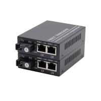 China Gigabit Fiber Media Converter 1 Fiber SC To 2 Ethernet Ports High Speed Network Adapter for sale
