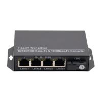 China Gigabit Fiber Media Converter 1 Fiber SC To 4 RJ45 Ethernet Ports Network Extender for sale