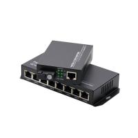 China High Speed Gigabit Fiber Media Converter 1 Fiber SC To 8 RJ45 Ethernet Ports for sale