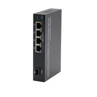 China Gigabit SFP Fiber Media Converter 4 RJ45 Ports 10/100/1000Mbps Ethernet Extender for sale