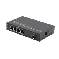 China Gigabit SFP Fiber Media Converter 4 RJ45 Ports 10/100/1000Mbps Ethernet Extender for sale