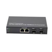 China Unmanaged Gigabit Fiber Switch 2 SFP Fiber Ports 2 RJ45 Ethernet Ports for sale