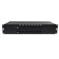 China Hi-Fi Audio 8 Port XLR Fiber Extender Unidirectional Audio Fiber Extender Rack Mount 1U for sale