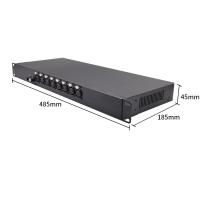 China Hi-Fi Audio 8 Port XLR Fiber Extender Unidirectional Audio Fiber Extender Rack Mount 1U for sale