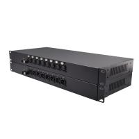 China Hi-Fi Audio 8 Port XLR Fiber Extender Unidirectional Audio Fiber Extender Rack Mount 1U for sale
