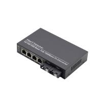 China High Density Ethernet Fiber Switch Gigabit 2 SC Fiber 4 RJ45 Ports 10/100/1000Mbps for sale
