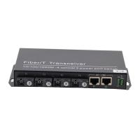 China 4 Port SC Fiber 2 Port RJ45 Gigabit Ethernet Switch Unmanaged Fiber Network Switch for sale