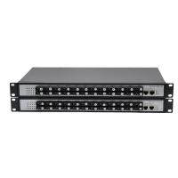 China 24 Port SC Fiber Switch With 2 Gigabit RJ45 Uplink Ports Media Converter for sale