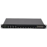 China Rackmount Ethernet Gigabit Fiber Switch 16 Port SC Fiber 8 Port RJ45 for sale