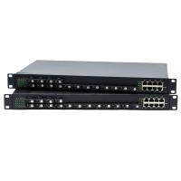 China Rackmount Ethernet Gigabit Fiber Switch 16 Port SC Fiber 8 Port RJ45 for sale