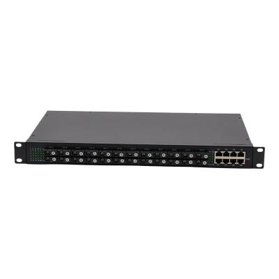 China Ethernet Fiber Optical Switch Gigabit 24 SC Fiber + 8 RJ45 Rackmount 1U for sale