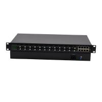 China Ethernet Fiber Optical Switch Gigabit 24 SC Fiber + 8 RJ45 Rackmount 1U for sale
