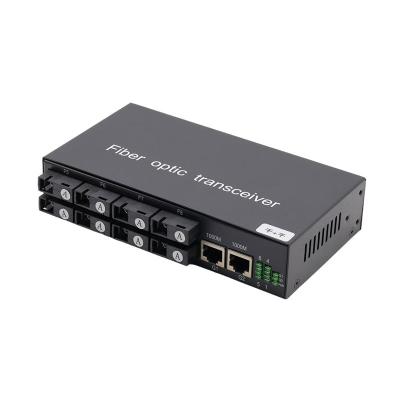 China 1000Mbps Gigabit Fiber Switch 8 Port SC Fiber 2 Port RJ45 Ethernet Fiber Switch for sale