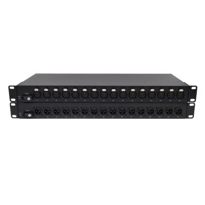 China 16 Channel Unidirectional XLR Fiber Extender Hi-Fi Audio Fiber Optic Extender for sale
