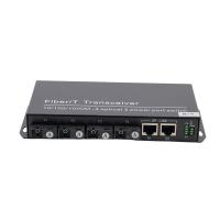 China 10/100Mbps Fiber Switch 4 SC Fiber Ports 2 RJ45 Ports Gigabit Uplink for sale