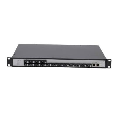 China Rackmount 100 Mbps Fiber Switch 16 Port SC Fiber 2 Gigabit RJ45 Uplink for sale