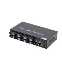 China 8 Port Ethernet Fiber Switch 100M SC Fiber Switch 2 RJ45 Ethernet Ports for sale