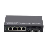 China High Speed Desktop 100 Mbps Fiber Switch 2-SC Fiber 4 Port Ethernet Switch for sale